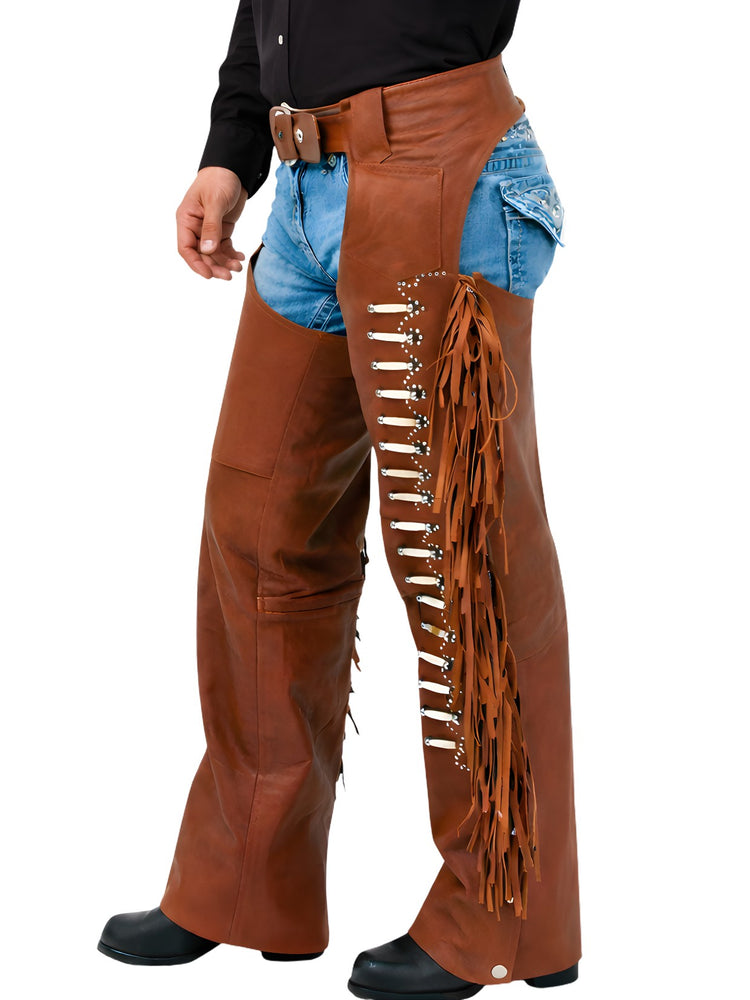 Mens Western Chaps | Handmade Cowboy Leather Chaps